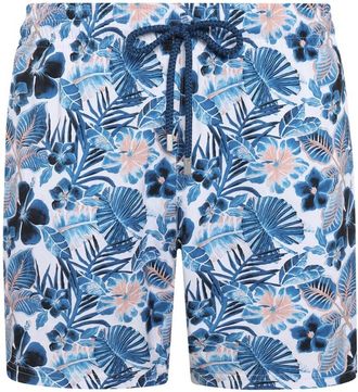 Vilebrequin Glatte Badeshorts mit floralem Print in