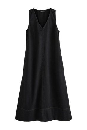 Next Maxikleid &Auml;rmelloses Maxikleid mit V-Ausschnitt (1-tlg)