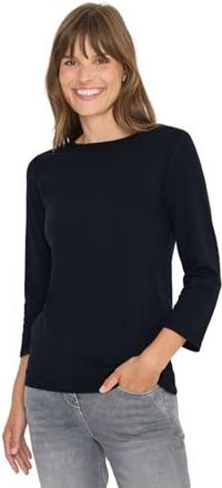 Cecil 3127598 T-Shirt Basique sous-Marin, Bleu Universel, S Femmes