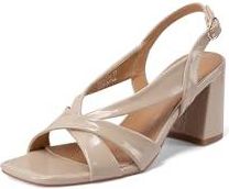 Queen Helena Sandales &agrave; talons moyens pour femme ZM11034, beige, 39 EU