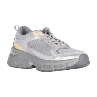 Golden Goose Laminierte Lightstar Sneakers Silber/Gold - - Shoes - Damen - Grau - 37 EU