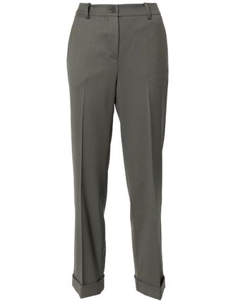 Parosh Pantalon ajust&eacute; en laine vierge m&eacute;lang&eacute;e Parosh