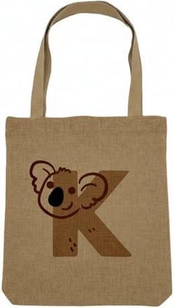 Fabulous Sac Shopping Tote Bag Aspect Lin - K like Koala Letter First Name Animals Drawing Child - Sac de Courses Toile Epaisse 360g Beige Naturel Cabas Port&eacute; 