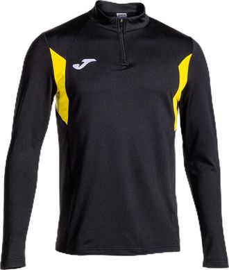 Joma Herren-Sweatshirt - Winner III - halber Reißverschluss, Schwarz/Gelb, XXL