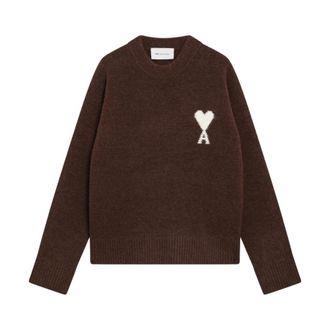 Ami Quota Rundhals-Pullover - - Knitwear - Herren - Braun - XL