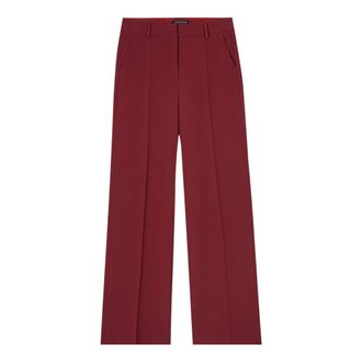Luisa Cerano Flowing Techno-Cr&ecirc;pe Wide Leg Hosen - - Trousers - Damen - Rot - M