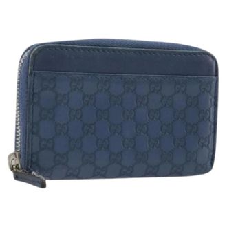 Gucci Porte-monnaie vintage doccasion - Femme - Pre-owned - Bleu - Taille: ONE Size
