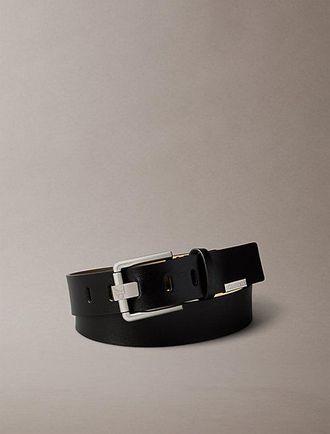 Calvin Klein Ceinture en cuir pleine fleur à longueur réglable