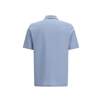 Ferragamo Mens Blue Cotton Polo Shirt
