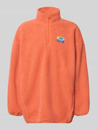 American Vintage Oversized Fit Sweatshirt in Teddy-Optik mit Troyer-Kragen