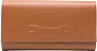 Elisabetta Franchi Femme, Accessoires, Brun, Taille: ONE Size Sac bandouli&egrave;re gaufr&eacute;