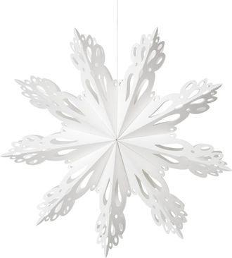 Broste Copenhagen Snowflake Papierh&auml;nger M White 30 cm