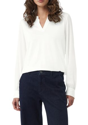 Comma Shirtbluse im Fabricmix wei&szlig; 40