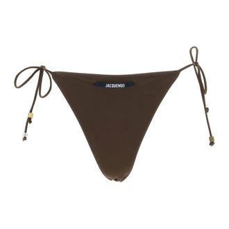 Jacquemus Femme, Maillots de bain, Brun, Taille: 38 FR Bas de bikini triangle