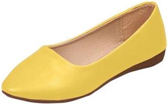 Generic Chaussures plates confortables et d&eacute;contract&eacute;es pour femme - Bout pointu - Couleur unie - Classiques et &eacute;l&eacute;gantes - Respirantes - Chaussures de marche