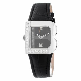 Laura Biagiotti Femme, Accessoires, Gris, Taille: ONE Size &Eacute;l&eacute;gante Montre Femme Quartz Argent Cuir