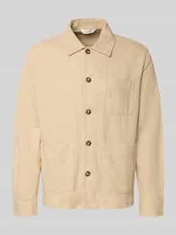 Selected Oversized Hemdjacke aus Baumwoll-Leinen-Mix Modell OTTO BRODY