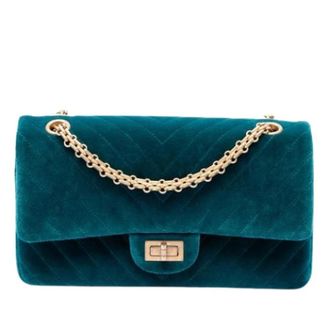 Chanel Pre-owned Mademoiselle Double Flap Shoulder Bag - Femme - Pre-owned - Bleu - Taille: ONE Size