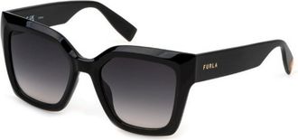 Furla Damen Sfu810 Sonnenbrille, schwarz (Shiny Black), 53/20/140