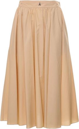 Patrizia Pepe Femme, Jupes, Beige, Taille: 40 FR Jupe Midi Popeline