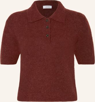 Darling Harbour Darling Harbour Strick-Poloshirt Mit Alpaka braun