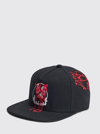 Yohji Yamamoto Dad Baseballkappe aus Baumwolle mit Grafikdruck und Riemen