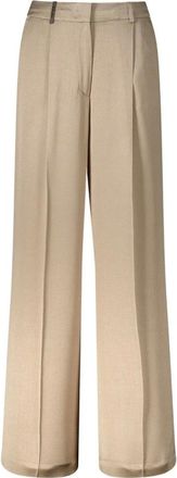 PESERICO Femme, Pantalons, Beige, Taille: 42 FR Wide Pantalons