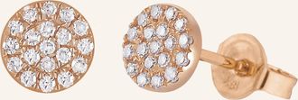 Leaf Ohrstecker Pav&eacute; Aus 18 Karat Rosegold Mit Diamanten rosegold
