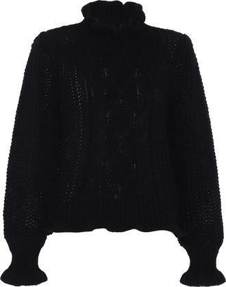 Faina Strickpullover Damen schwarz