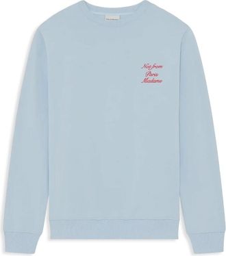 Dr&ocirc;le de Monsieur Homme, Sweatshirts et sweats &agrave; capuche, Bleu, Taille: M Le SweaT-shirt Slogan Calligraphy