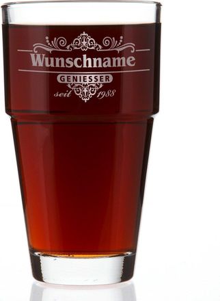 Leonardo Leonardo Trinkglas mit Geniesser-Motiv und Gratis Gravur des Namens und Jahr