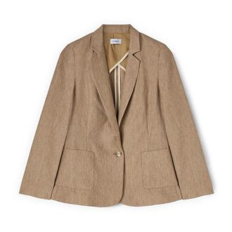 Motivi Einknopf-Blazer aus Leinenmischung - - Jackets - Damen - Beige - S
