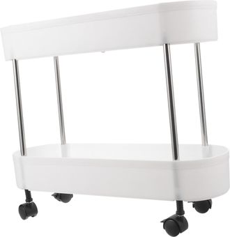Cabilock Multifunktionaler Lagiger Utility Storage Cart mit Robustem Metallrahmen Leichtgängigen Lenkrollen und Großem Stauraum als Mobiler Organizer für Küche