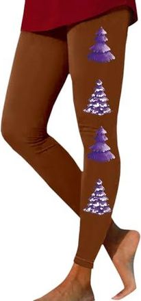 Generic Legging De Sport Femme Pantalon De Travail Christmas De Sport Taille Haute Imprimé Verres à Vin De NoëL pour S Effet Push-Up Pants De Yoga