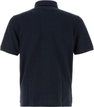 Saint Laurent Piquet Cotton-Polyester Polo Shirt - Navy