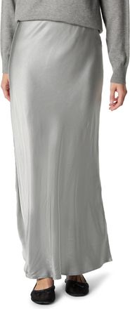 The Drop Alya Silky Slip Maxi Skirt Rock, Ultimatives Grau, X-Small