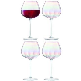 LSA International LSA Rotweinglas, Glas, Mother of Pearl, 4 Stück (1er Pack), 4