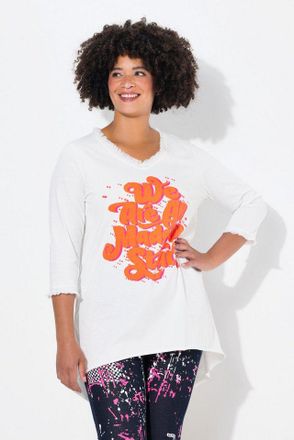 Angel Of Style T-Shirt T-Shirt A-Linie Statement-Druck offenkantig