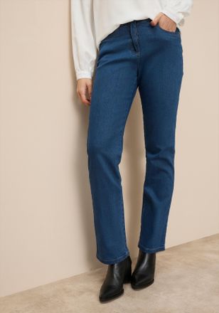 Arizona Gerade Jeans ARIZONA Annett, Damen, Gr. 36, N-Gr, blau (dunkelblau), Jeans, Obermaterial: 98% Baumwolle, 2% Elasthan, clean, Basic, normal lang, Jeans