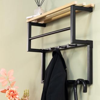 Spinder Design home24 Wandgarderobe Westmont 71 x 51 x 16cm Schwarz