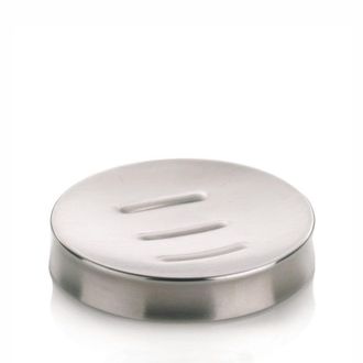 KELA Kela 18295 Seifenschale Elegance aus Edelstahl in Silber, Edelstahl, 11 x 11 x 2 cm