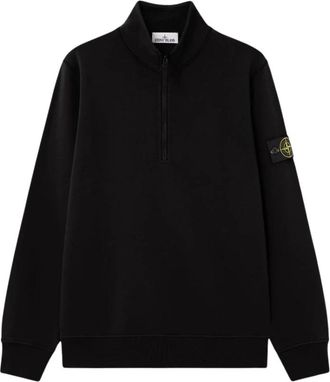 Stone Island Homme, Sweatshirts et sweats &agrave; capuche, Noir, Taille: L Pull zipp&eacute;