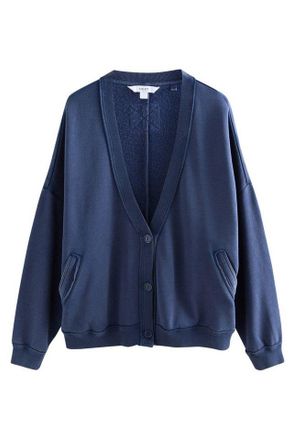 Next Strickjacke Lange Oversized Boyfriend Fit Jersey-Strickjacke (1-tlg)