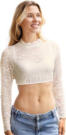 Nina Von C. Langärmelige Spitzendirndlbluse Jenna - Champagner Gr. 32