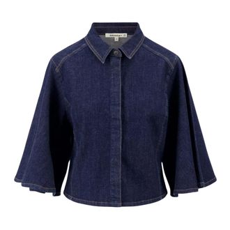Zusss Denim Bluse - - Blouses & Shirts - Damen - Blau - 2XL
