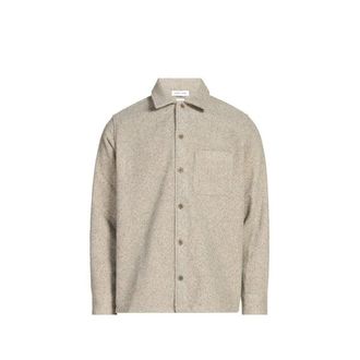 Sams&oslash;e & Sams&oslash;e Chemise unie en laine m&eacute;lang&eacute;e