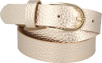 MGM Damen Metallicledergürtel Mia Gürtel, Gold, 105