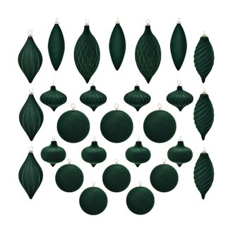 Generic Beflockte Weihnachtskugeln Aus Samt - Dekorative Weihnachtsdekorationen, Bruchsichere Baumkugeln | Dekorative H&auml;ngeornamente, Bruchsichere Weihnachtsk