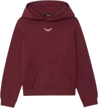 Zadig&Voltaire Femme, Sweatshirts et sweats &agrave; capuche, Rouge, Taille: 38 FR Georgy SweaT-shirt