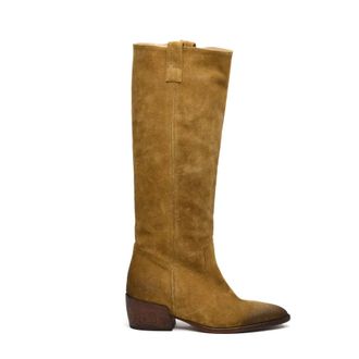 Elena Iachi Wildleder Texano Stiefel - - Shoes - Damen - Beige - 36 EU